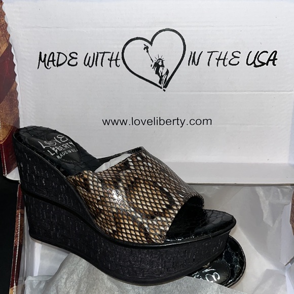 Love & Liberty | Shoes | Love And Liberty Black Snake Embossed Maggie ...